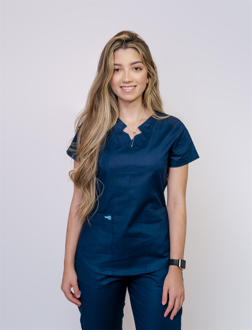 Scrub Colors Feminino Azul Marinho Gola Estrela - ScrubUp