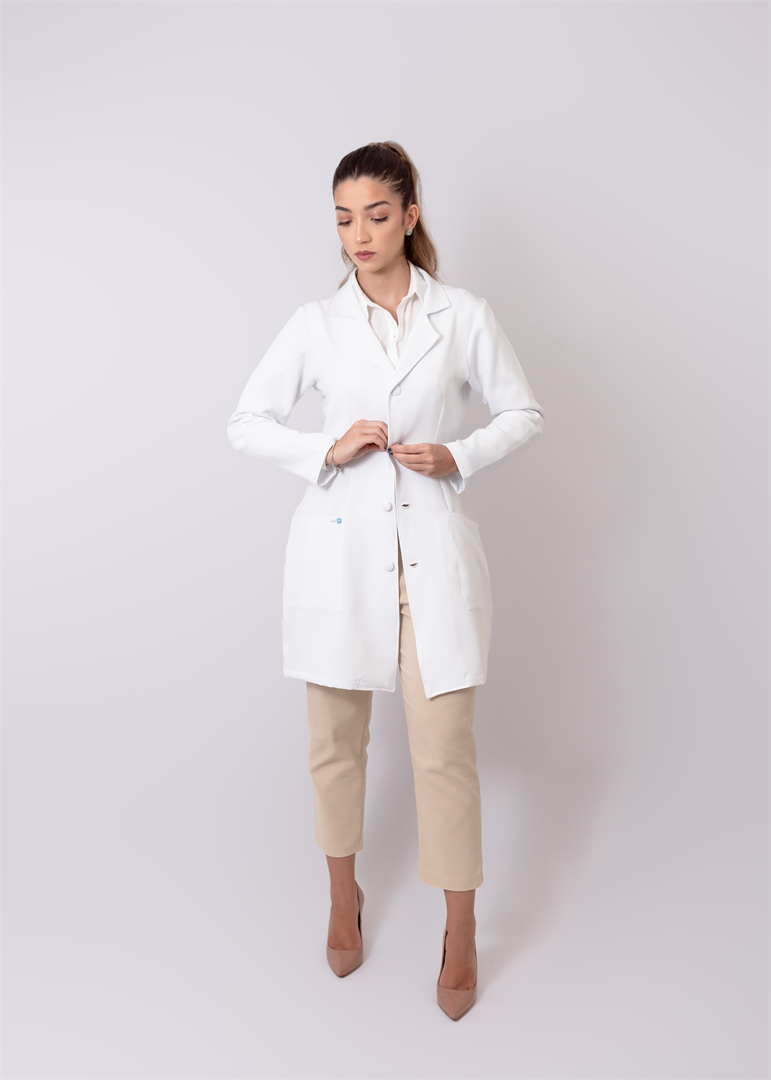 Jaleco Alfaiataria Dior Feminino Branco - ScrubUp