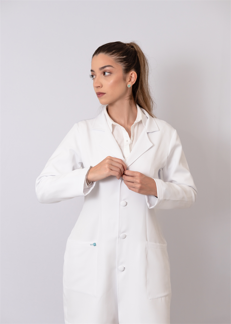 Jaleco Alfaiataria Dior Feminino Branco - ScrubUp